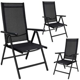 Casaria Gartenstuhl Bern 3er-Set Anthrazit
