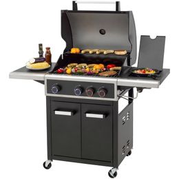 Tepro Gasgrill »Seattle 3 PLUS« BxTxH: 128x63x114 cm schwarz/silberfarben