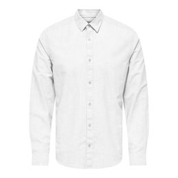 Only & Sons ONLY & SONS Langarmhemd »ONSCANTLEY LIFE LS SOLID LINEN SHIR OTL« White L - N-Gr N-Gr L Cooles Hemd von Only & Sons