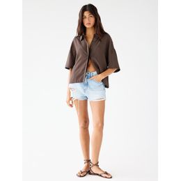 Pull&Bear Pull&Bear Bluse Damen Gr&ouml;&szlig;e L braun