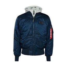 Alpha Industries Jacke 'MA-1 D-Tec' Herren Größe XXXL dunkelblau / hellgrau / rot / schwarz