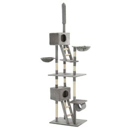 vidaXL Katzen-Kratzbaum Sisal 230 - 260 cm Grau