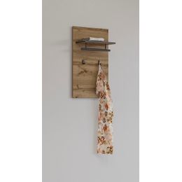 Garderobenpaneel Inosign "Cross,Breite 40 cm modernes Wandregal mit Haken und Kleiderstange", braun (wotan), B:40cm H:70cm T:20cm, Garderobenpaneele, Wandgarderobe, Aufhänger, Höhe 70 cm