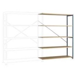 Manuflex RP1141.0001 Fachbodenregal-Anbaumodul 70 kg (B x H x T) 1470 x 2000 x 400 mm Stahl pulverbeschichtet Grau, Gr&uuml;n Holzboden