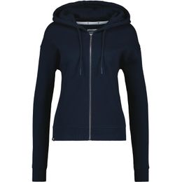 alife and kickin Sweatjacke ALIFE & KICKIN "Damen RanaAK A", Damen, Gr. L, blau (marine), 80% Baumwolle 20% Polyester, Sweatjacken, Hoodie mit Reißverschluss und Kapuze, Kapuzensweatjacke