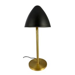 Tischlampe, Tischleuchte, Nachttischlampe, Schreibtischlampe, LED Leselampe, OULU Messing schwarz