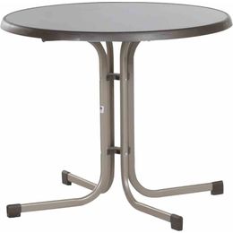 Klapptisch >209/< in mocca, Mecalit®-Pro, Stahl - 72x86cm (HxD)