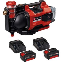 Einhell Akku-Gartenpumpe Aquinna 36/38 F LED Automatic + 2x Starterset