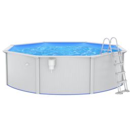 Pool mit Sicherheitsleiter 460x120 cm