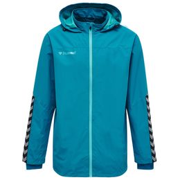 Hummel Sportjacke 'Authentic' Herren Gr&ouml;&szlig;e XL cyanblau / rauchgrau / schwarz