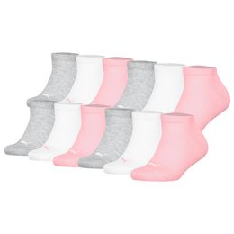 Puma Socken M&auml;dchen Gr&ouml;&szlig;e 31/34 graumeliert / pink / wei&szlig;