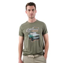 Deeluxe T-Shirt 'Offroad' Herren Gr&ouml;&szlig;e XL t&uuml;rkis / braun / orange / wei&szlig;