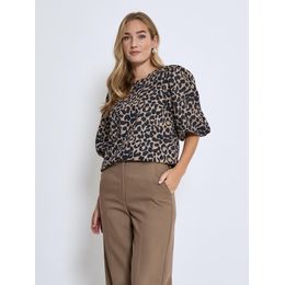 Sel by peppercorn Peppercorn Bluse 'Tyrell' Damen Gr&ouml;&szlig;e L hellbraun / schwarz / wei&szlig;