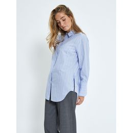 Minus Bluse 'Liora' Damen Gr&ouml;&szlig;e XXL hellblau / wei&szlig;