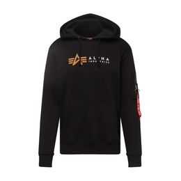 Alpha Industries Sweatshirt Herren Gr&ouml;&szlig;e L orange / rot / schwarz / wei&szlig;
