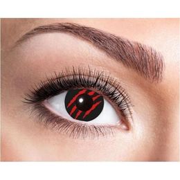Zoelibat, Farbige Linsen, Red Scratch (Rot / Schwarz)
