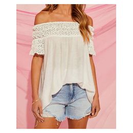 Milan Kiss Bluse in Creme - 61% | Gr&ouml;&szlig;e M | Damen-blusen
