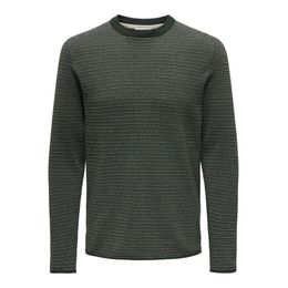 Only & Sons Only & Sons Pullover 'ONSNiguel' Herren Gr&ouml;&szlig;e M gr&uuml;nmeliert / wei&szlig;