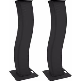 Eurolite 2x Stage Stand 150cm geschwungen inkl. Cover und Tasche, schwarz, Montage Lichttechnik, Schwarz