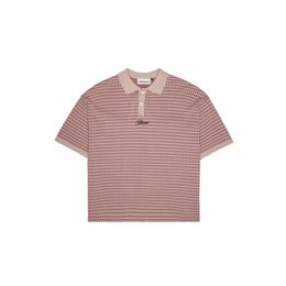 Prohibited Poloshirt Damen Gr&ouml;&szlig;e XXXL altrosa / hellpink / weinrot / schwarz