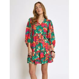 Minus Kleid 'Thilda' Damen Gr&ouml;&szlig;e 36 schilf / orange / pink / rot Sommerkleid