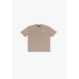 Dropsize T-Shirt Herren Gr&ouml;&szlig;e S taupe / wei&szlig;