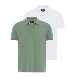Williot Poloshirt Herren Gr&ouml;&szlig;e XXXL gr&uuml;n / wei&szlig;