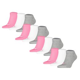 Puma Socken Damen Gr&ouml;&szlig;e 35/38 grau / rosa / wei&szlig;