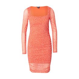 MONKI Kleid Damen Gr&ouml;&szlig;e 42 orange / wei&szlig; Winterkleid