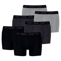 Puma Boxershorts Herren Gr&ouml;&szlig;e L dunkelgrau / graumeliert / schwarz