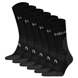 Head Sportsocken Herren Gr&ouml;&szlig;e 35/38 graumeliert / schwarz