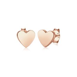 Elli Ohrringe 925 Sterling Silber Herz in Rosegold | Gr.: onesize