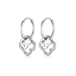 Elli Ohrringe 925 Sterling Silber Kleeblatt in Silber | Gr.: onesize