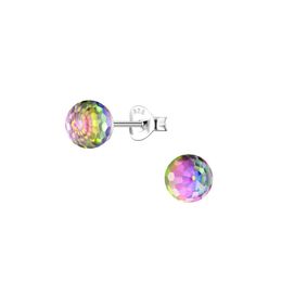 Alexander York Ohrstecker DISCOKUGEL bunt in 925 Sterling Silber, 2-tlg. | Gr.: onesize