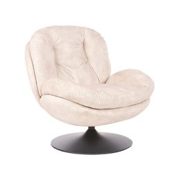 Beliani Sessel NOLVIK in Beige/Schwarz - (W) 82 x (H) 82 x (L) 85 cm | Gr.: onesize