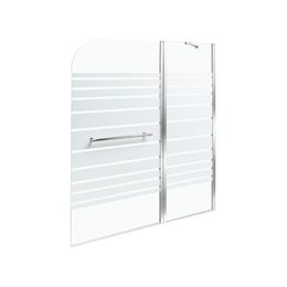 Beliani Zweiteiliger Badewannenaufsatz TUAPI in Transparent/Silber | Gr.: onesize