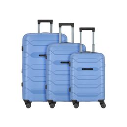 Polestream Strz by Asteroid 4 Rollen Kofferset 3-teilig mit Dehnfalte in ice blue | Gr.: onesize