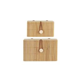 IB Laursen 2er Set Schachtel mit Bambusdeckel in natur | Gr.: onesize
