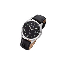 Regent Uhren Analog-Armbanduhr Regent Lederarmband schwarz mittel (ca. 36mm) | Gr.: onesize