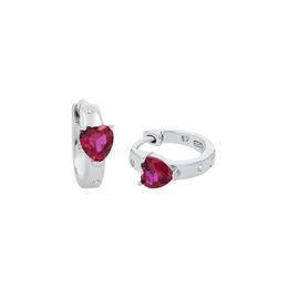 Amor Creolen Silber 925, rhodiniert in Pink | Gr.: onesize