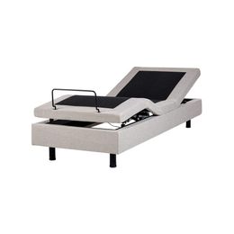 Beliani Einzelbett DUKE in Beige/Schwarz - (W) 80 x (H) 37 x (L) 200 cm | Gr.: onesize