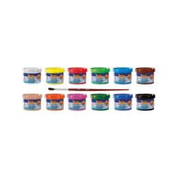 Jovi Plakatfarbe / Tempera Set Schule Packung mit 12 Farben a 35ml + Pinsel | Gr.: onesize