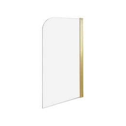Beliani Einteiliger Badewannenaufsatz LAPAN in Transparent/Gold | Gr.: onesize