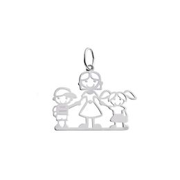 SILBERKETTEN-STORE 925 Silber Anhänger "Mami & Kids" | Gr.: onesize