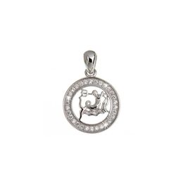 SILBERKETTEN-STORE 925 Silber Anhänger mit Zirkoniasteinen "Sternzeichen Wassermann" | Gr.: onesize