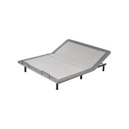 Beliani Elektrisch verstellbarer Lattenrost BRUNOY in Grau/Schwarz | Gr.: onesize
