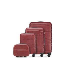 Wittchen 4tlg.KofferSet Trail Style Collection in Red | Gr.: onesize