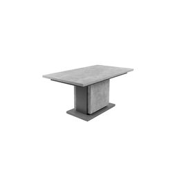 ByLiving Tisch mit Auszug BRITTA in Beton-Optik - 160-215 x 90, H 75 cm | Gr.: onesize