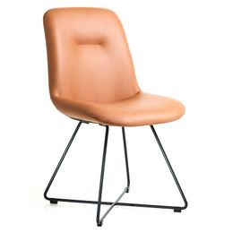Polster-Stuhl Nobilia CROSS, Kunstleder, 749 Cognac