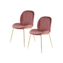 Qiyano Stuhl Yakari 2er-Set in Rosa | Gr.: onesize